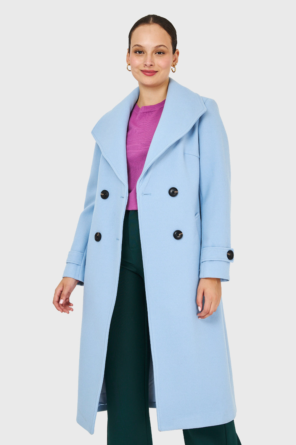Abrigo Largo Lazo Celeste – Nicopoly