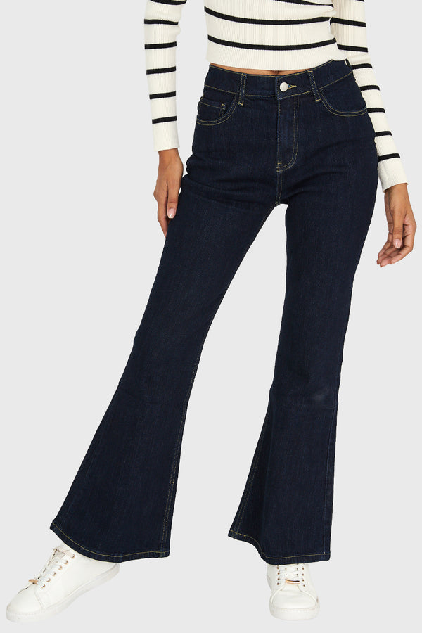 Jeans Flare Azul Marino – Nicopoly